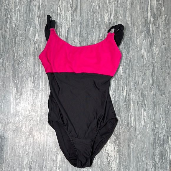 Wear Moi | Tops | 33 Wear Moi Hot Pink And Black Leotard | Poshmark